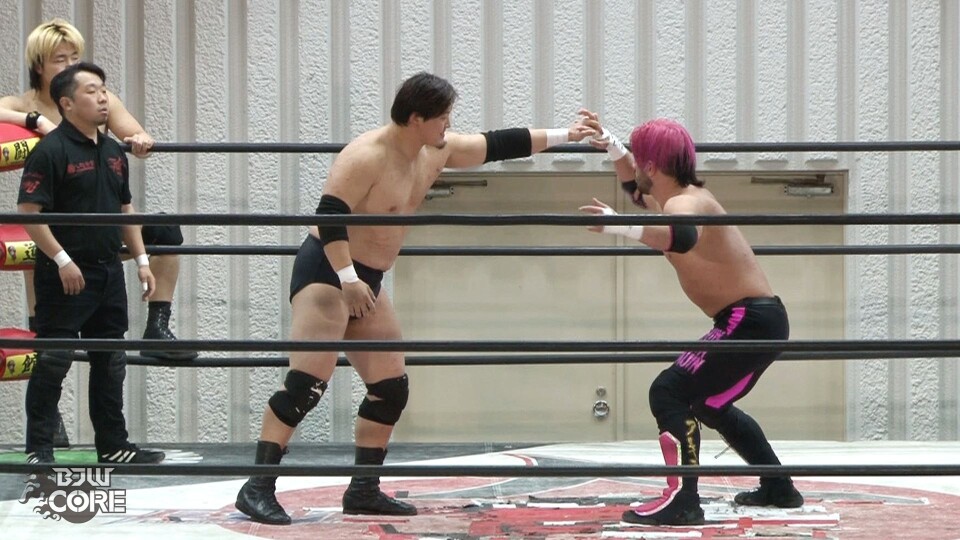 02神谷英慶&若松大樹 vs アキラ&菊田一美 | BJW CORE