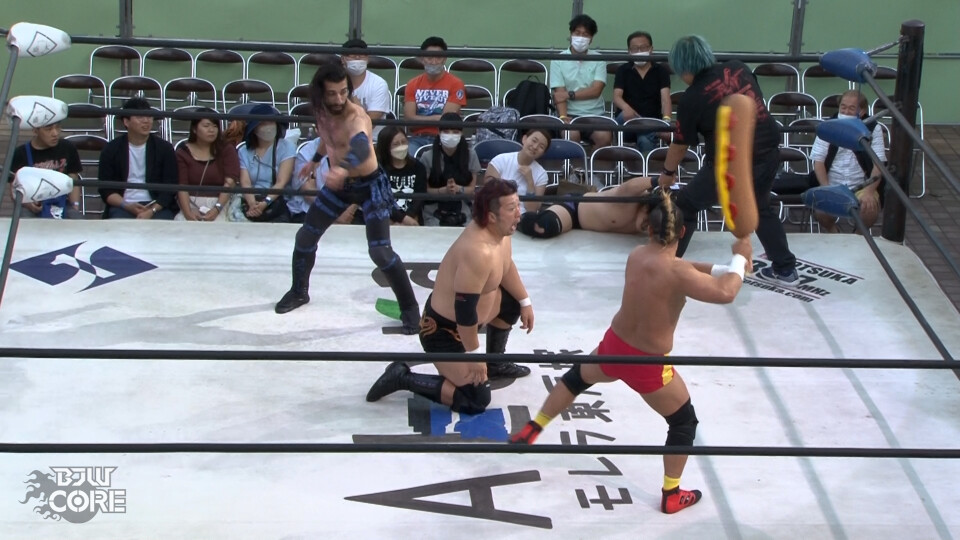 04中之上靖文&橋本和樹 vs エンデル・カラ&森廣祐基 | BJW CORE