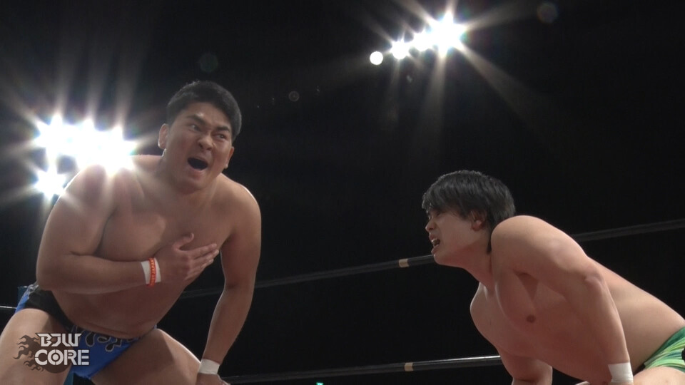 02 青木優也 vs 佐藤孝亮 【 Yuya Aoki vs Kosuke Sato 】 | BJW CORE
