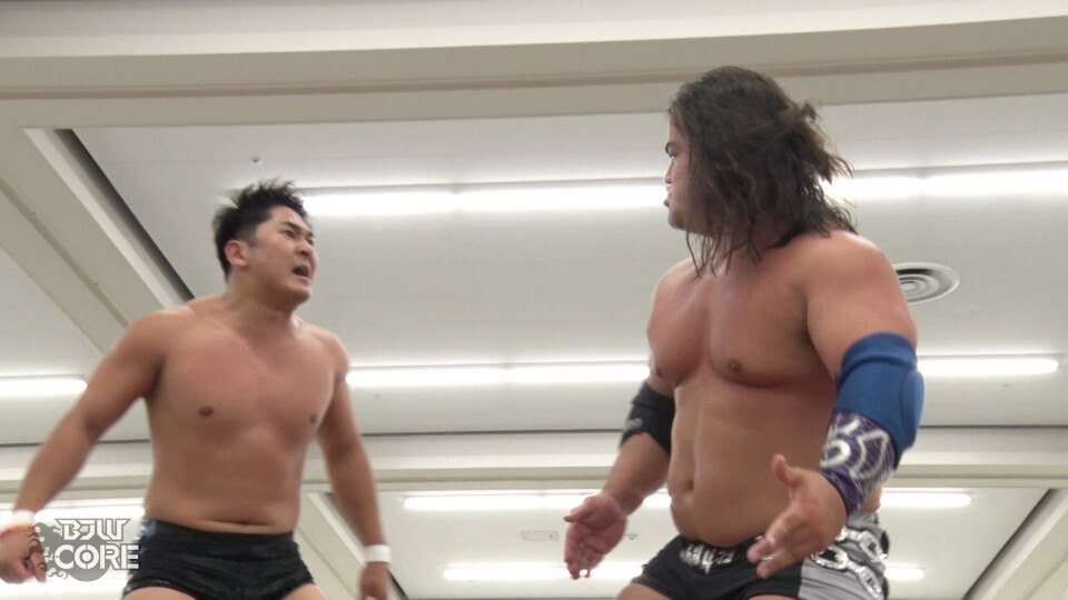 05中之上靖文&青木優也 vs 関本大介&クワイエット・ストーム | BJW CORE