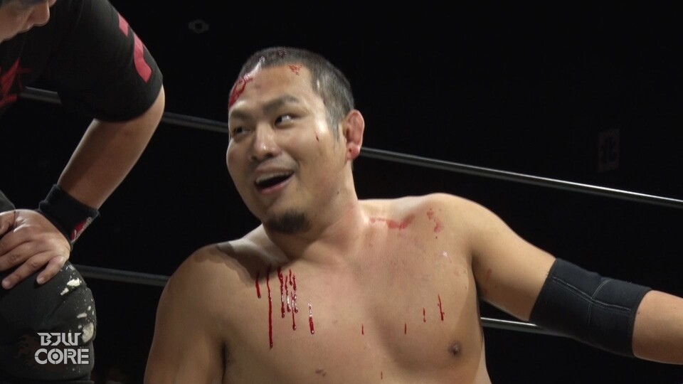 01野村卓矢&阿部史典 vs 橋本大地&橋本和樹 | BJW CORE