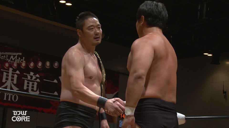 04 佐藤耕平&野村卓矢&阿部史典 vs 神谷英慶&橋本大地&菊田一美 | BJW CORE