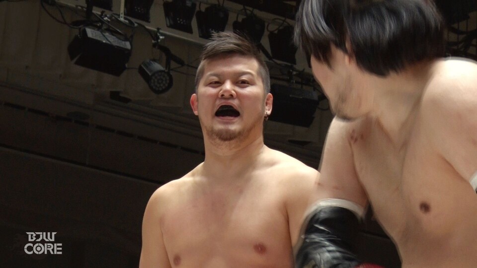 03神谷英慶＆橋本大地&吉田和正 vs 宮本裕向＆木髙イサミ&入江茂弘 | BJW CORE