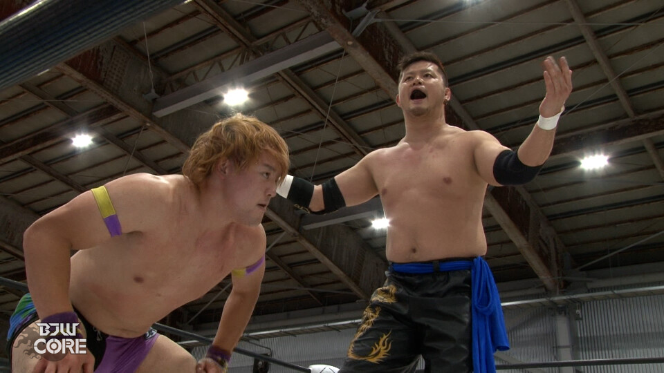 05青木優也&橋本大地 vs 大門寺崇&加藤拓歩 | BJW CORE
