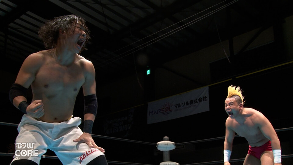 06【UWA世界タッグ選手権試合】（C）"brother"YASSHI&木下亨平 vs 青木優也&森廣祐基 | BJW CORE