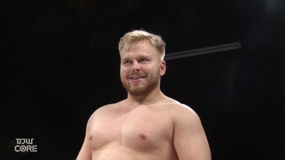 02中之上靖文&野村卓矢 vs 吉田和正&ジェイコブ・クレイン | BJW CORE