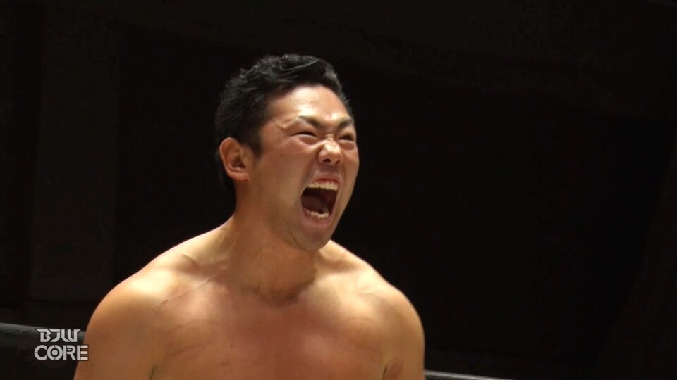 01野村卓矢&永尾颯樹 vs 神谷英慶&朱鷺裕基 | BJW CORE