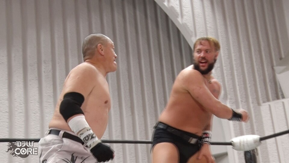 02マッドマン・ポンド&デイル・パトリックス vs 星野勘九郎&菊田一美 | BJW CORE