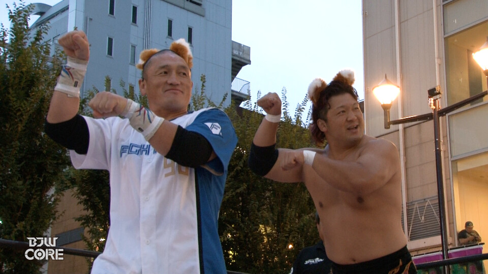 03中之上靖文&星野勘九郎 vs 橋本大地&吉田和正 | BJW CORE