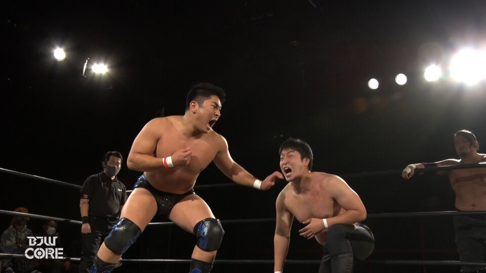 01中之上靖文&吉田和正 vs 青木優也&兵頭彰 | BJW CORE