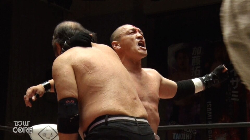 03神谷英慶&伊東竜二&"黒天使"沼澤邪鬼 vs 星野勘九郎&竹田誠志&塚本拓海 | BJW CORE