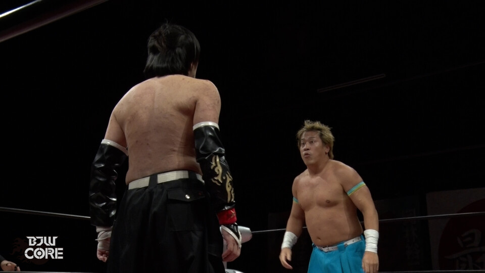 02木髙イサミ&宮本裕向 vs 菊田一美&石川勇希 | BJW CORE