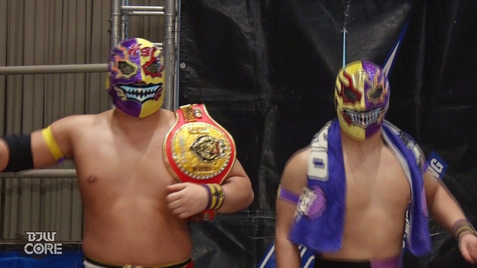 05野村卓矢&菊田一美 vs 加藤拓歩&鈴木敬喜 | BJW CORE