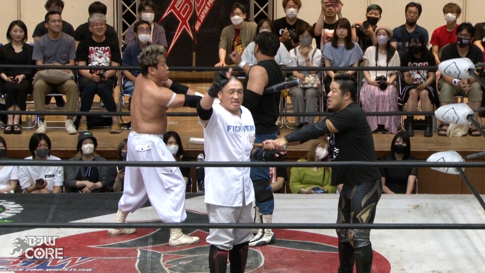 02星野勘九郎&神谷英慶 vs 宮本裕向&Ken | BJW CORE