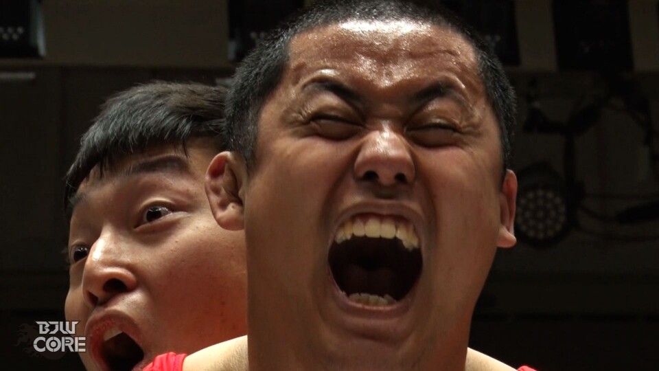 01吉田和正&マリー・ハナ vs ジェイコブ・クレイン&浅倉幸史郎 | BJW CORE