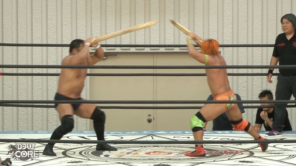 02梶トマト&関札皓太&橋本和樹 vs 関本大介&バラモンシュウ&バラモンケイ | BJW CORE
