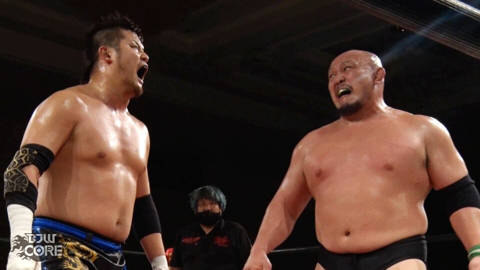 07【BJW認定世界ストロングヘビー級選手権試合】（C）岡林裕二 vs 橋本大地 | BJW CORE