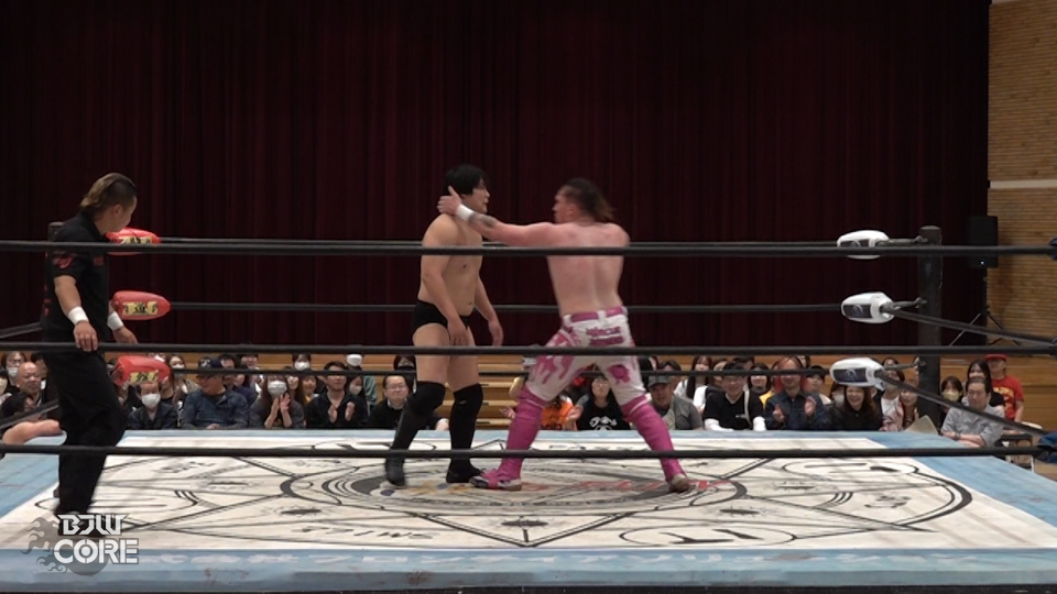 02野村卓矢&永尾颯樹 vs ジーク・アンディーノ&マーカス・マザーズ | BJW CORE